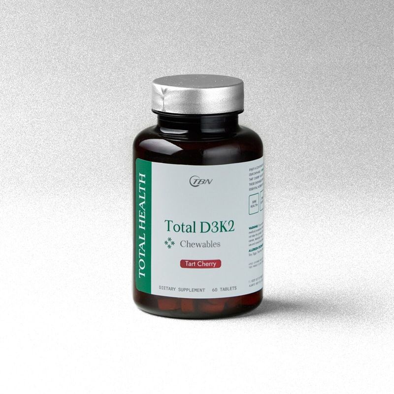 Total Vitamin D-3 & K-2 Chewable Tablets Natural Cherry Flavor 60 ...