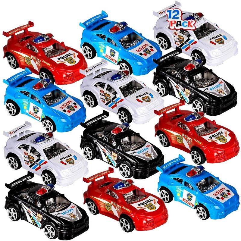 ArtCreativity Pullback Mini Police Toy Cars for Kids, Set of 12, Pull ...