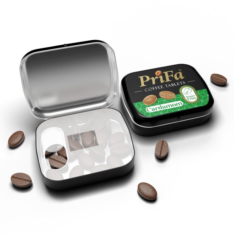 PriFa Coffee Tablets, Cardamom Pocket Coffee - Unsweetened Real Coffee ...