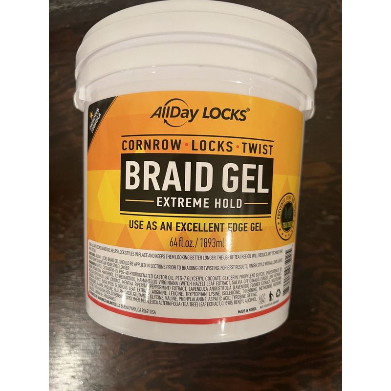 All Day Locks Braid Gel Extreme Hold 64 FL OZ (1893 ML) - Online ...