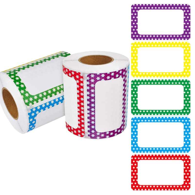 150pcs Name Tag Rolls, Colorful Star Gift Name Labels, Birthday Tags ...