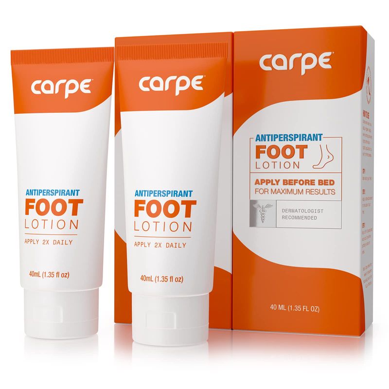 Carpe Antiperspirant Foot Lotion, A Dermatologist-Recommended Solution to Stop Sweaty, Smelly ...