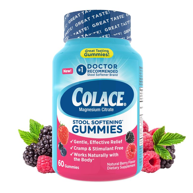 Colace Stool Softener Gummies, Gentle Dependable Constipation Relief ...