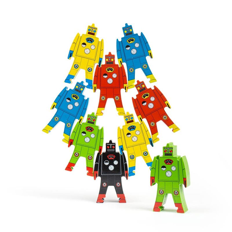 Schylling SC-WSR Wood Stacking Robots, Assorted Designs and Colours ...