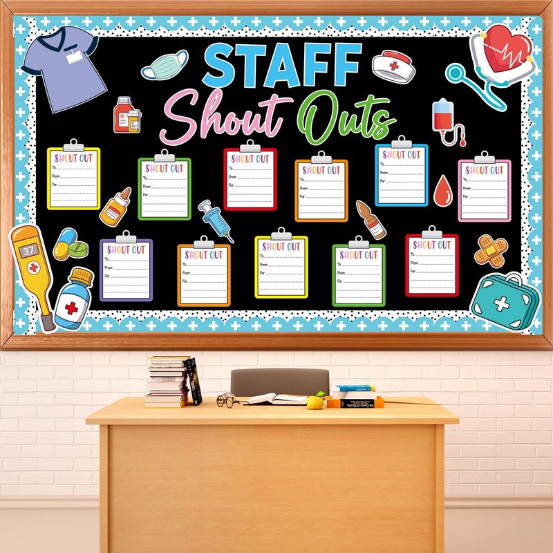 Healthy Staff Shout Outs Bulletin Board Decorations Nurse Staff Shout ...