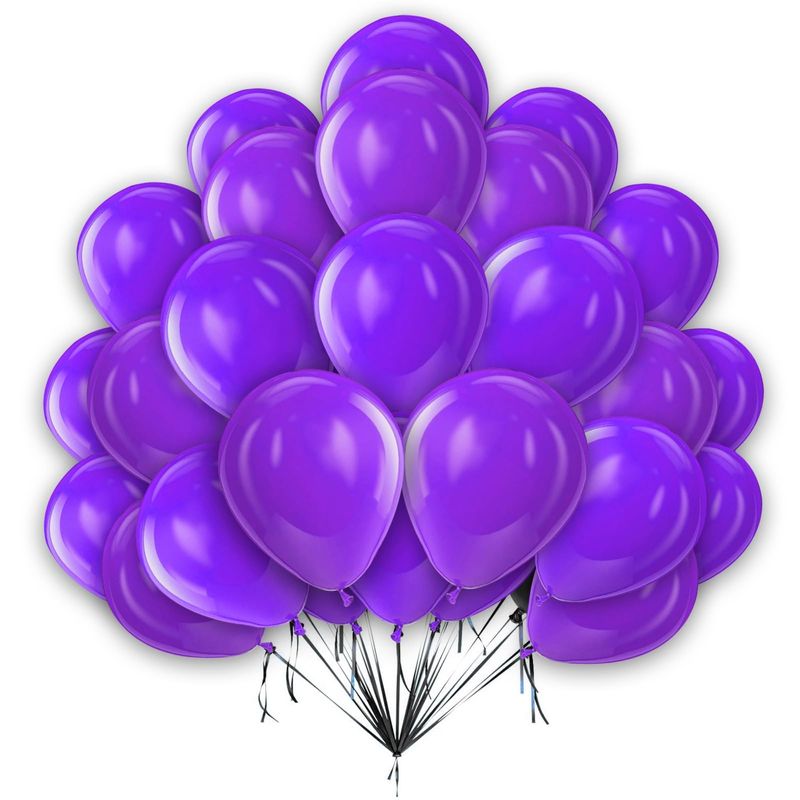 Purple Balloons 50 Pack 5 Inch Deep Purple Balloons Girls Purple ...