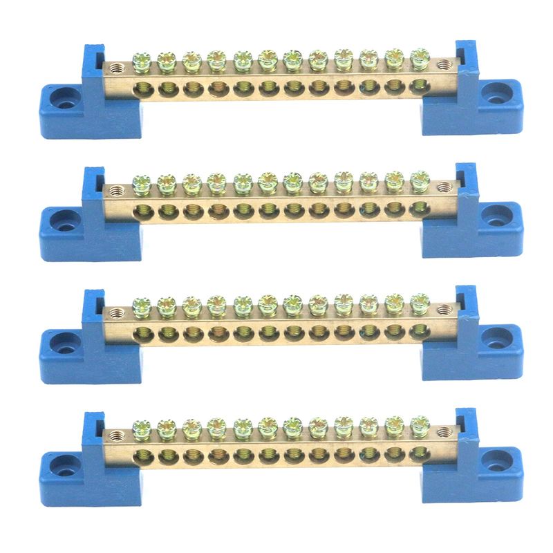 Quluxe Terminal Bus Bar Terminal Block Brass Wire Screw Terminal, 12 ...