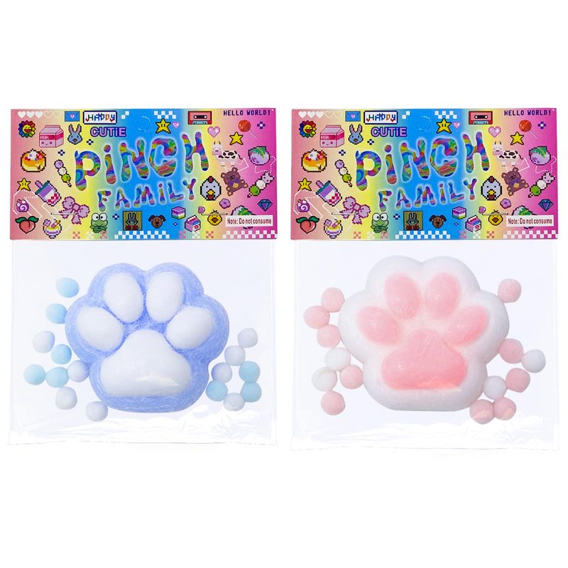 2Pac Cat Paws Squishies Toys for Taba Squishy, Kawaii Mochi Squishy ...