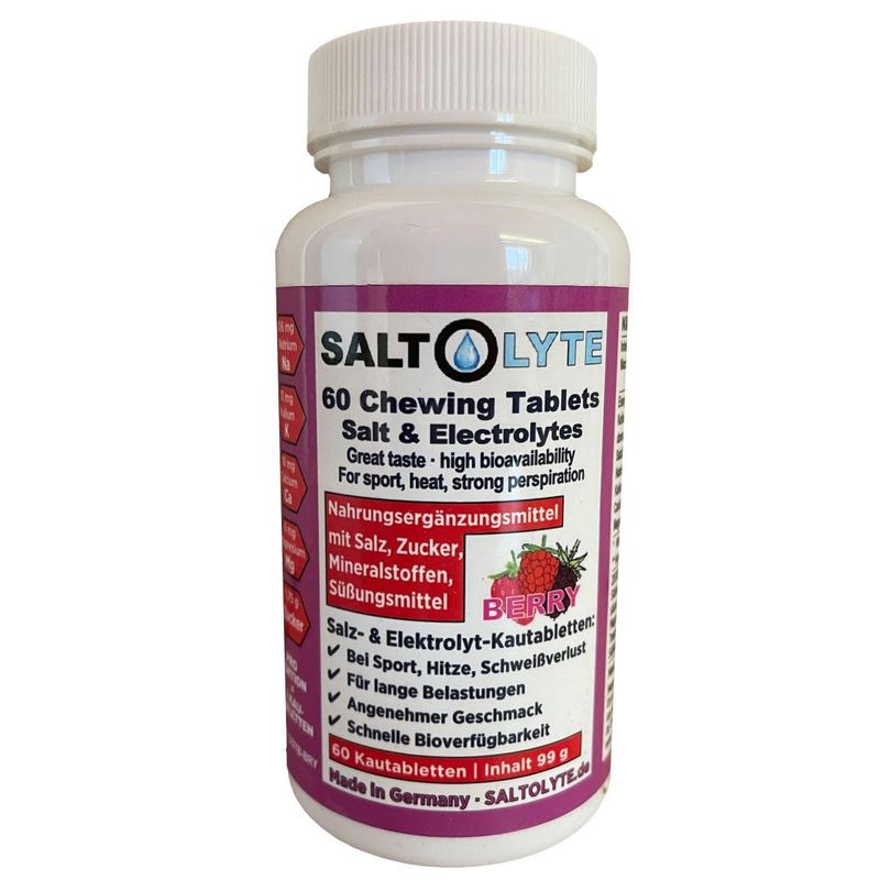 SALTOLYTE 60 Chewing Tablets Berry Salt and Electrolyte Chewable ...