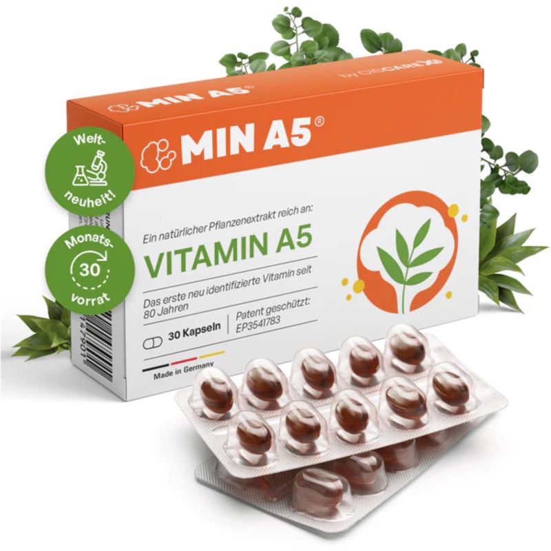 MIN A5® Vitamin A5 - 30 Capsules Dietary Supplement Natural Extract ...