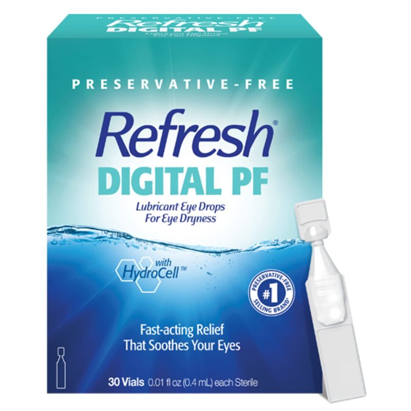 Refresh Digital PF Lubricant Eye Drops, Preservative-Free, 0.01 Fl Oz ...