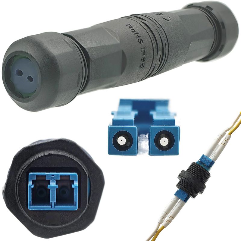 LC Coupler, CTRICALVER Waterproof LC-UPC Fiber Connector, Used to ...