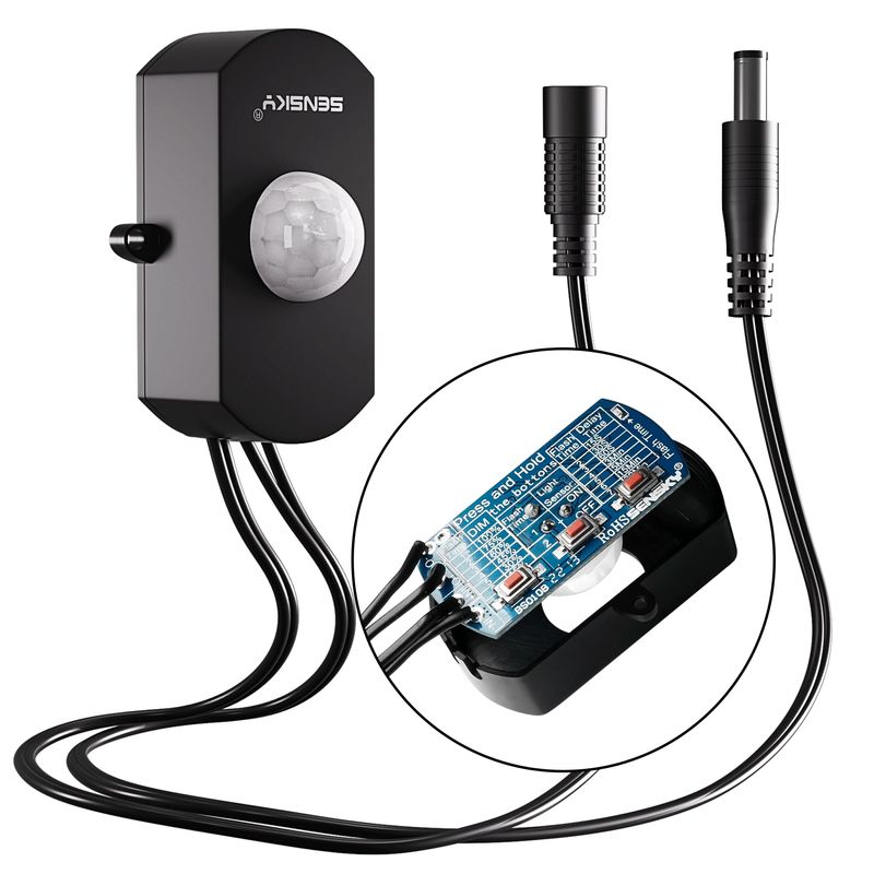 SENSKY BS010BB DC 12V/24V 3A Mini Dimmable Pir Motion Sensor Switch ...