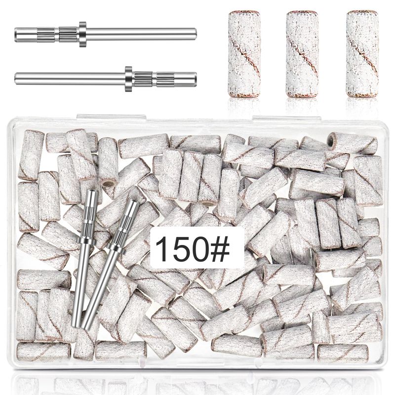 100 Pcs Small Sanding Bands for Nail, 150 Grit Mini Sanding Bands for ...