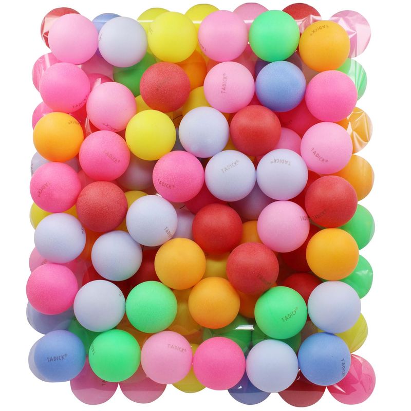 TADICK 100 Pack Beer Ping Pong Balls Plastic Multiple Color Table ...