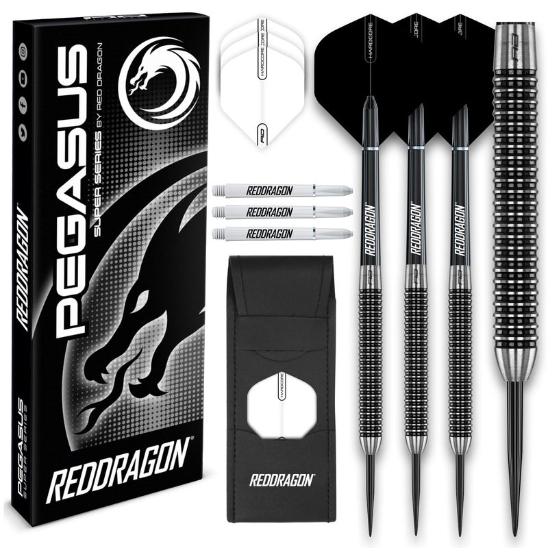 RED DRAGON Pegasus 24 Gram Professional Tungsten Steeltip Darts Set ...