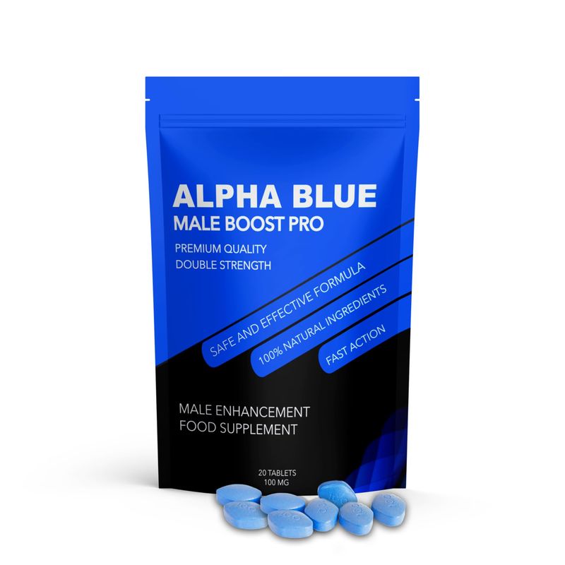 ALPHA BLUE PRO Blue Pills for Men – 100mg Natural Herbal Male ...