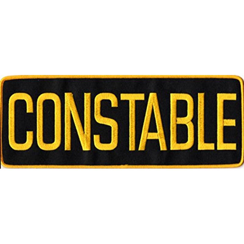 EMBROIDERED UNIFORM PATCHES & EMBLEMS Constable Back Patch - 11 x 4 ...