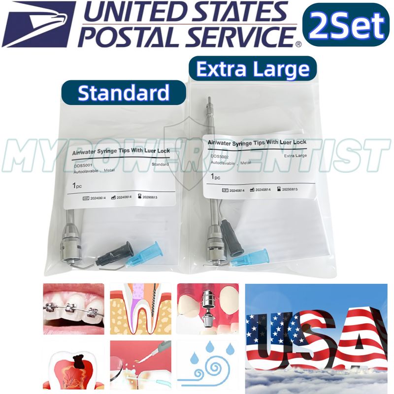2Set Dental Stropko Irrigator Air Water Irrigation Tips 3-Way Gun Tip ...