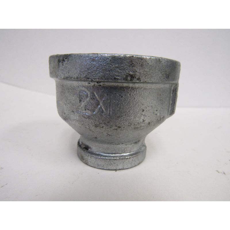 Galvanized Bell Reducing Coupling, 2 Inch x 1 Inch Female NPT Thread ...