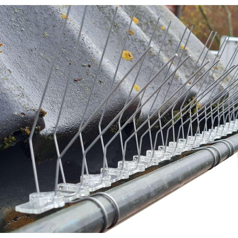 PP Serie Pigeon Repellent Gutter Protection 3 Metre Set (12 Strips of ...