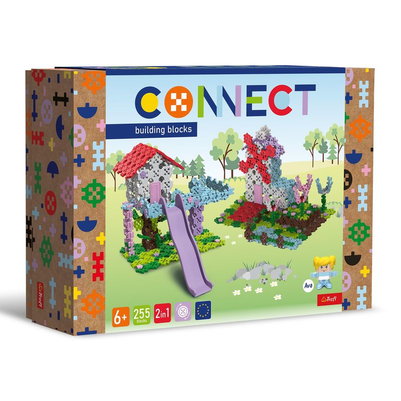 Connect Trefl 2-in-1 Construction Bricks, Tree House/Mill – 255 Pieces ...