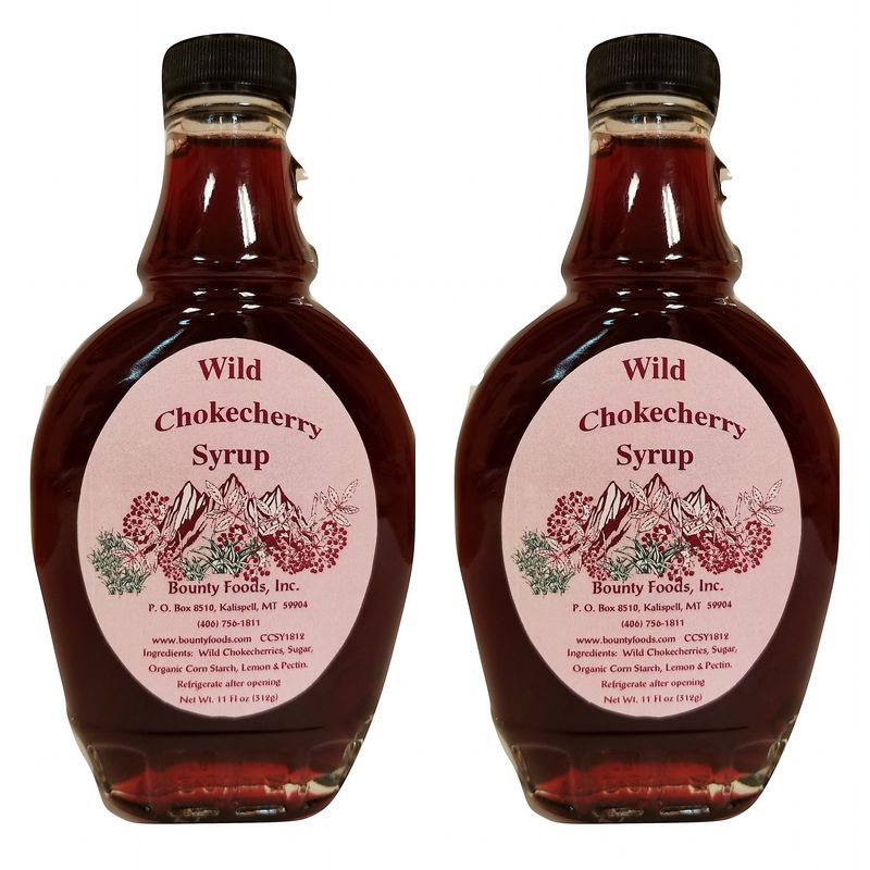 Bounty Foods Montana Chokecherry Syrup - 11 Ounce 2 Pack Wild Grown ...