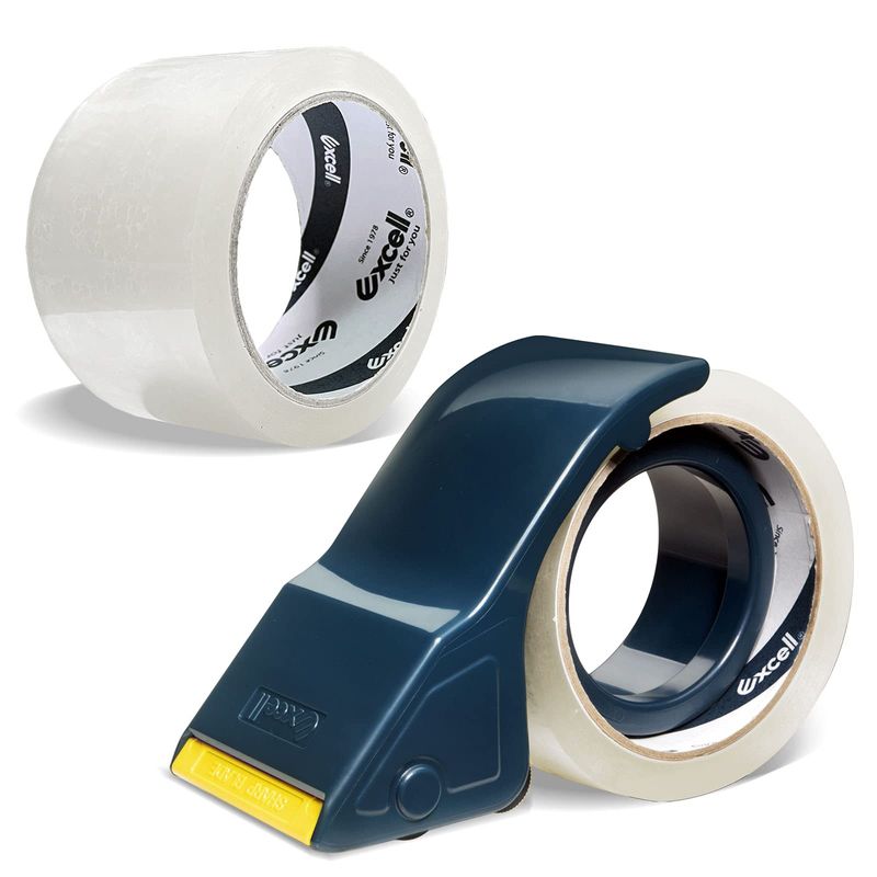 EXCELL Lightweight Plastic Tape Dispenser (2" Wide, 2508BG): Durable ...