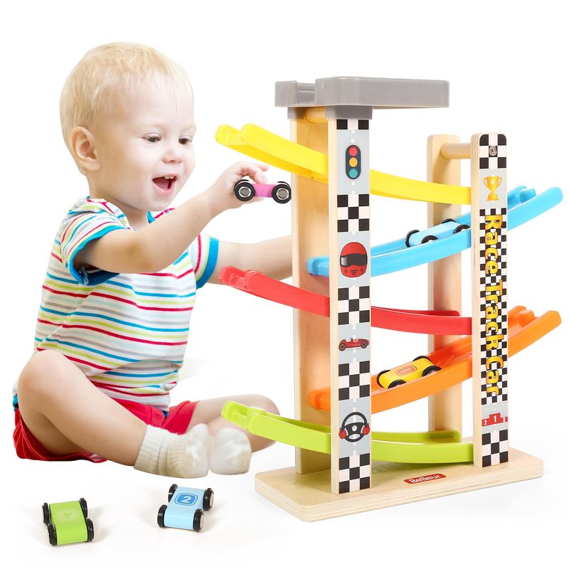 Belleur Montessori Toy for 1-3 Years Old Boys and Girls, Kid Wooden ...