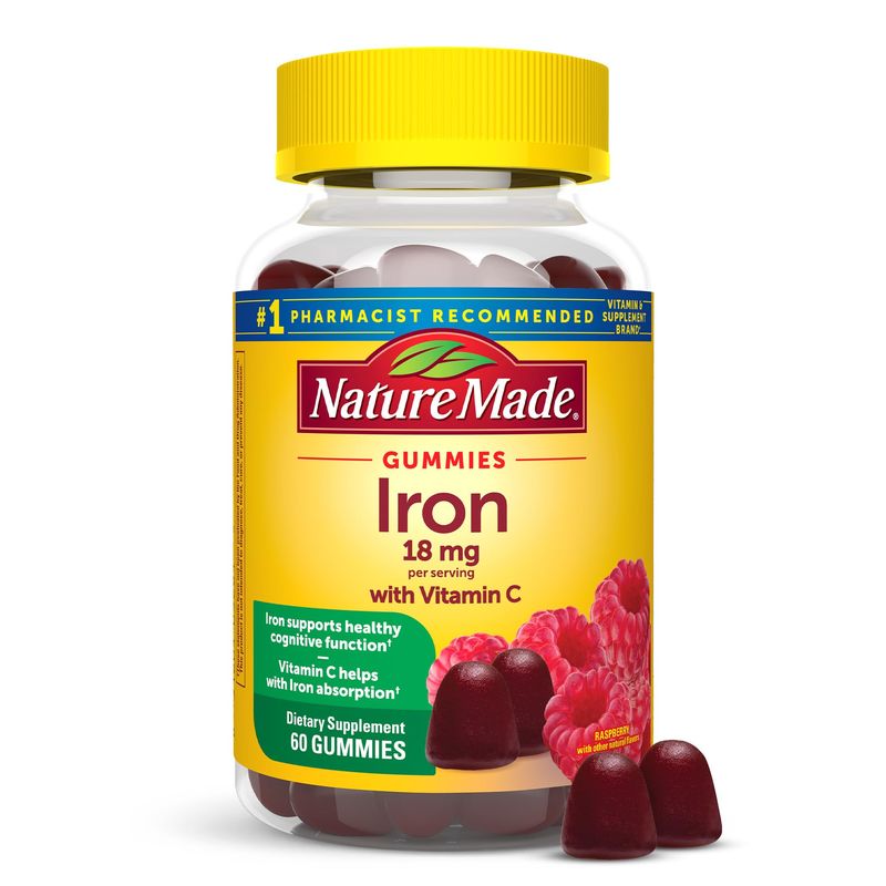 Nature Made Iron 18 mg per serving with Vitamin C, Dietary Supplement ...