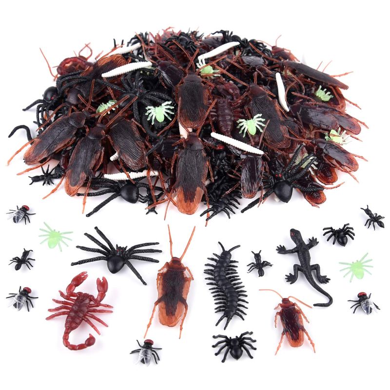 ASTARON 210 Pcs Realistic Bugs Plastic Trick Joke Toys Cockroaches ...