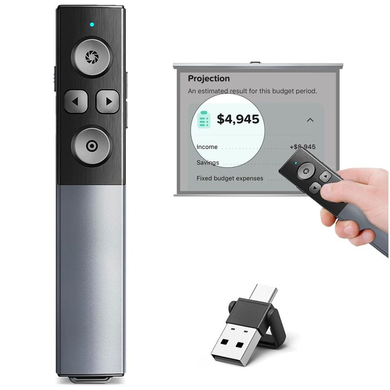 All Metal Shell Digital Presentation Remote with Highlighting Magnifier ...