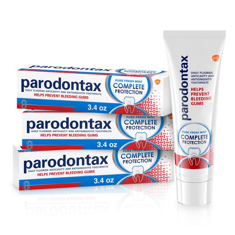 Parodontax Complete Protection Toothpaste, Pure Fresh Mint - 3.4 oz x 3 ...