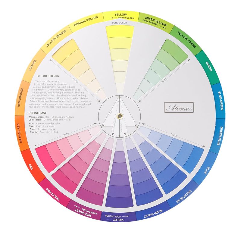 Rumyve Artist's Color Guide Tool,Color Wheel Color Mixing Wheel ...