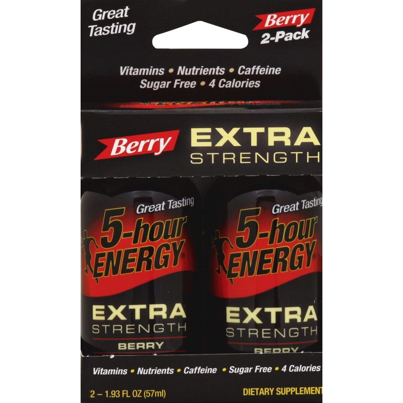 5-Hour Energy Extra Strength Supplement, Berry, 2 lb - Online ...