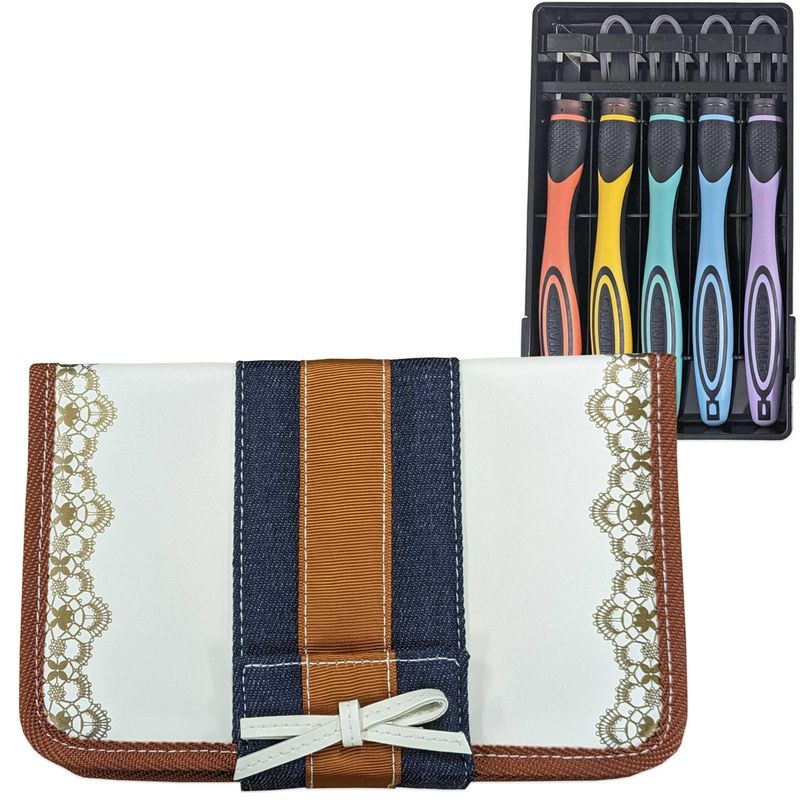 Chisel Set, Denim Line, 2-Way GRIP Chisel, Safety Guard Included ...