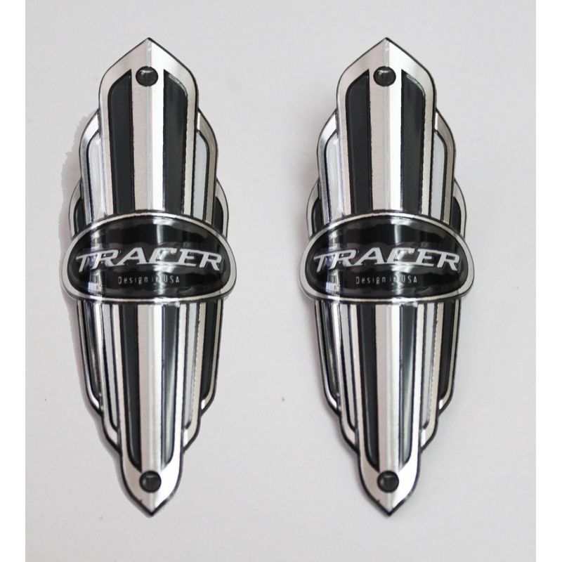 2PC Tracer Bicycle Head Badge Bike Head Tube Tag Logo Decal Sticker ...