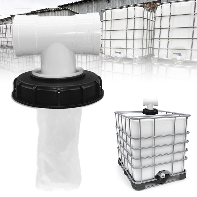 mizikuu T-Typ IBC Deckelfilte,163mm Nylon Regenwasserfilter Auswaschbar ...