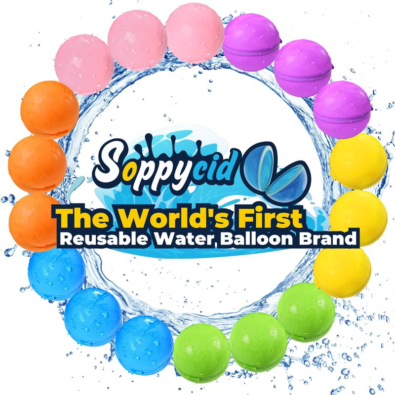 SOPPYCID Water Balloons Reusable Splash Ball, Latex-free Water Bomb ...