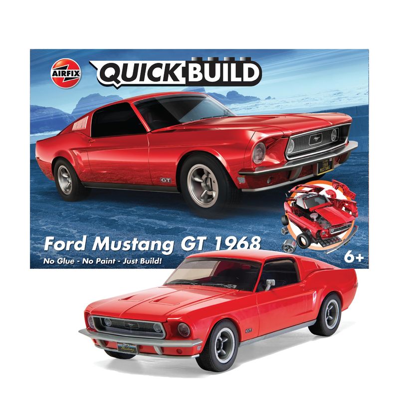 Airfix QB6035 Non-Scale Quick Build Series Ford Mustang GT1968 Pre ...