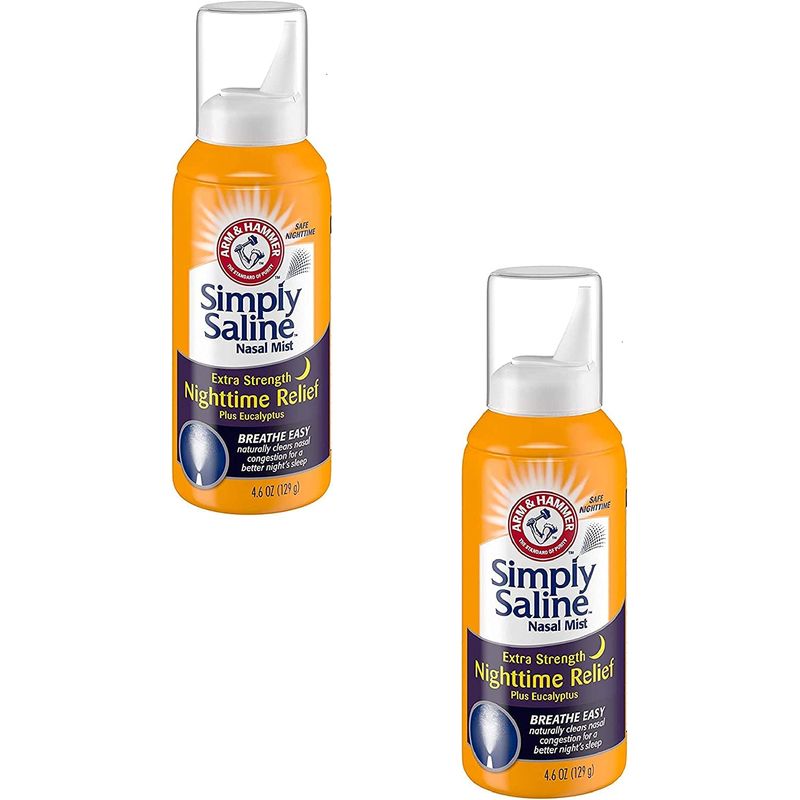 Simply Saline Plus Nighttime Formula Nasal Mist, Eucalyptus, Extra ...