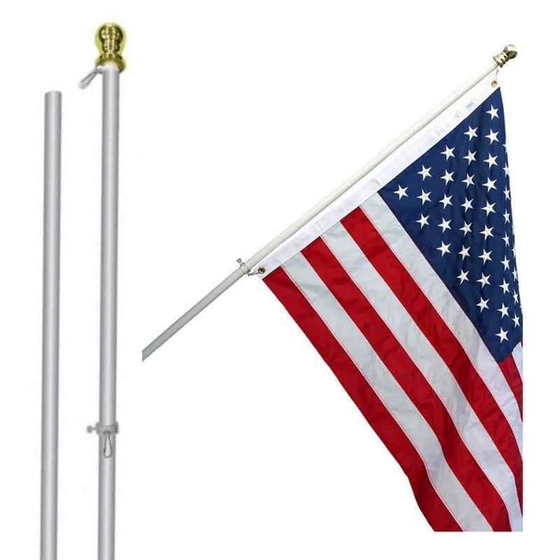 6ft Spinning Flag Pole – Silver - Online Marketplace - EveryMarket