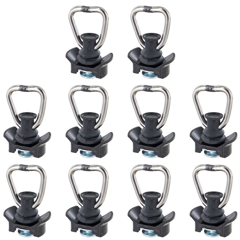 US Cargo Control Black L Track Stud Fitting with D Ring, Use with L ...