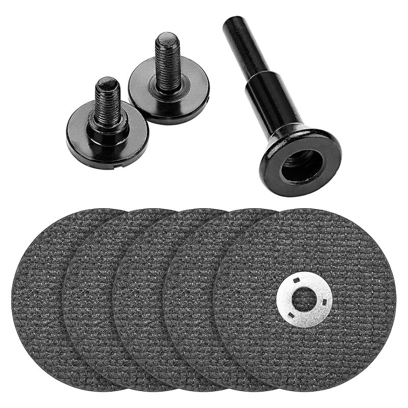 Junchamp 5Pcs 3 inch Cut Off Wheels with 1/4 Stem Mounting Mandrel Kit ...