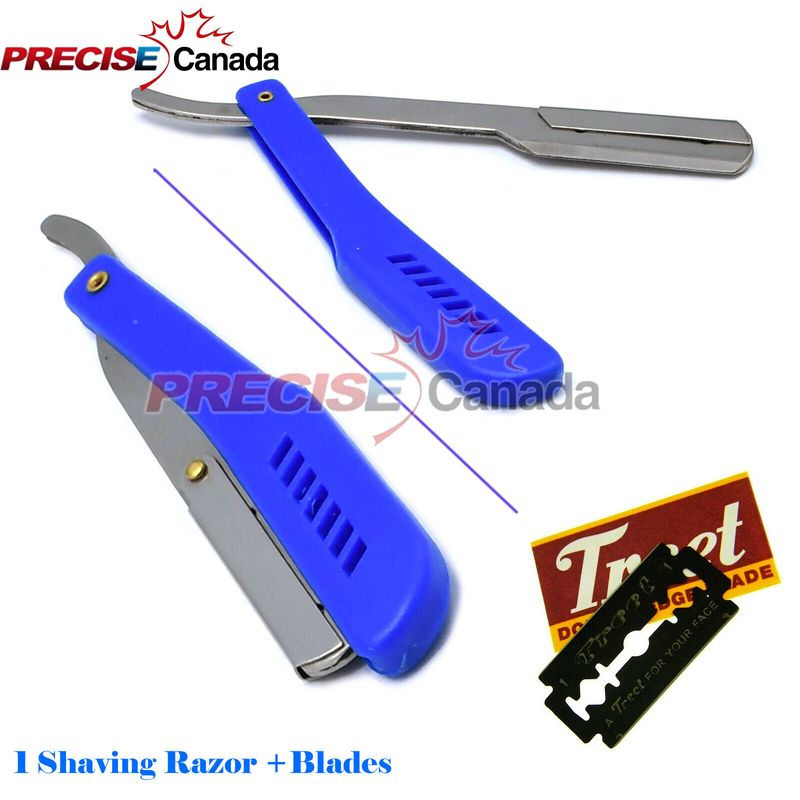 Barber Straight Cut Throat Salon Razor Shavette Rasoi Rasoirs+Blades ...