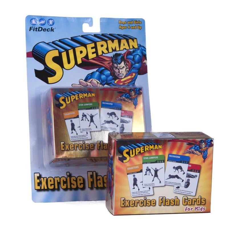 FitDeck Kids Exercise Playing Cards for Guided Workouts, Superman ...