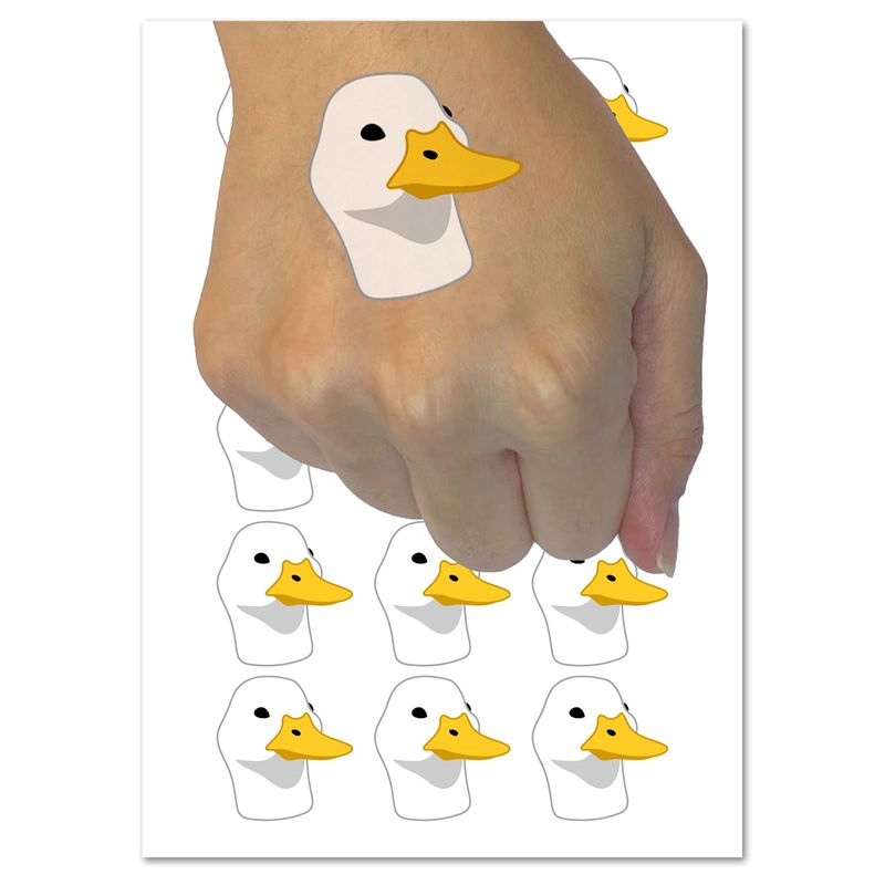 Pocket Duck Head Bird Temporary Tattoo Water Resistant Fake Body Art ...