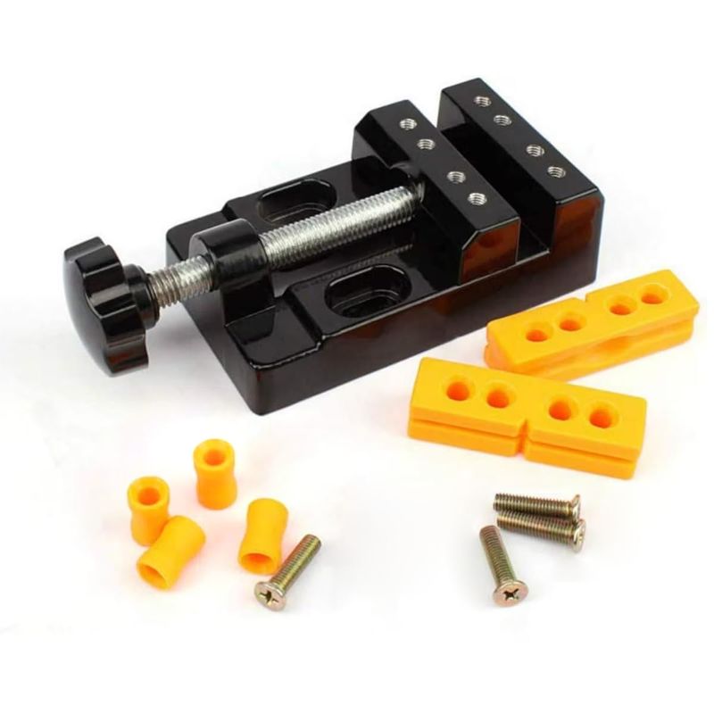 Flat Mini Bench Clamp Tabletop Vise Drill Press Vise Tools, Multi-Purpose Aluminium Alloy Flat ...