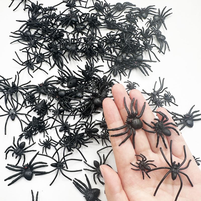 120 Packs of 4 Types Plastic Spiders,Halloween Spider,Fake Spiders ...