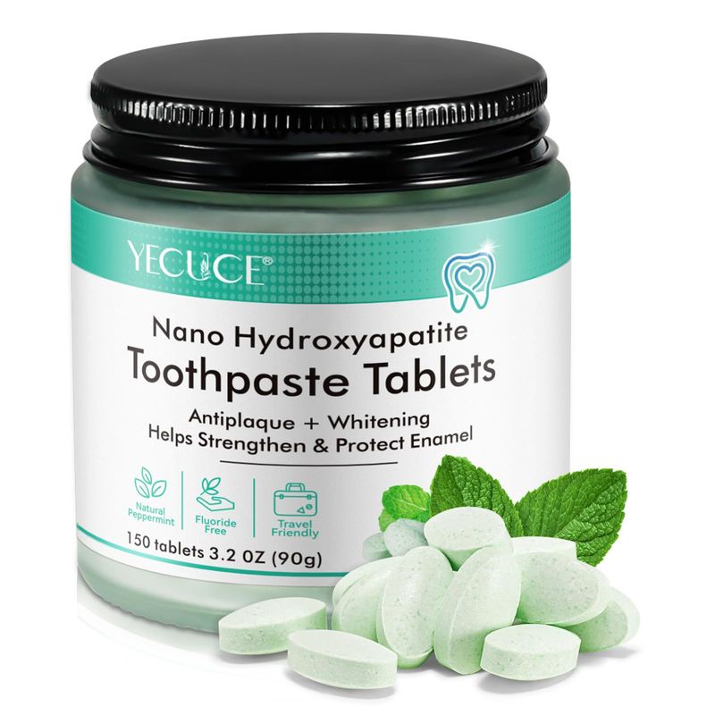 150 Toothpaste Tablets, Nano Hydroxyapatite Toothpaste, Chewable ...